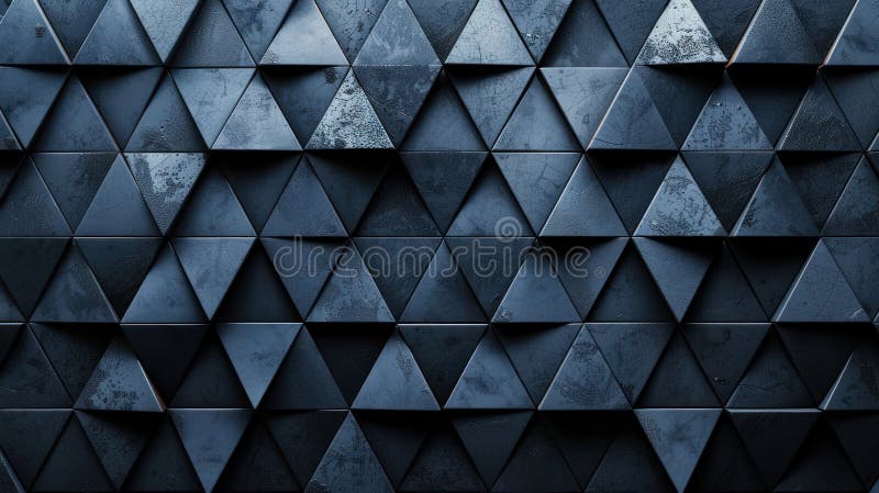 A Wall Texture that Features a 3D Triangle Tile Pattern Stock ...