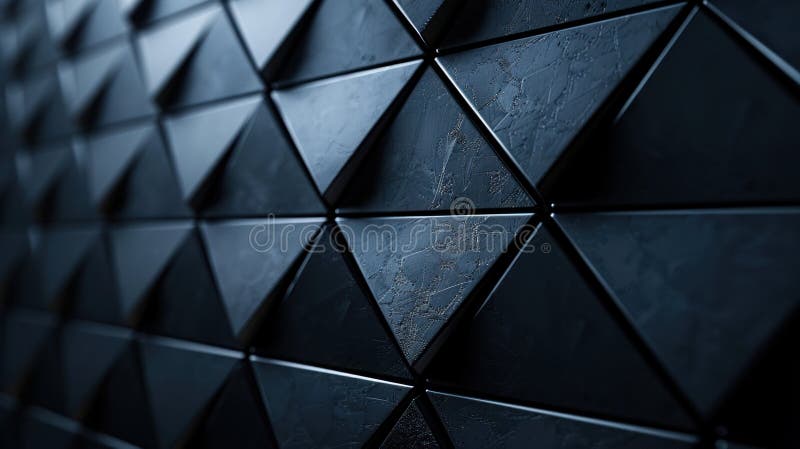 A Wall Texture that Features a 3D Triangle Tile Pattern Stock ...