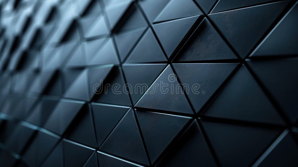 A Wall Texture that Features a 3D Triangle Tile Pattern Stock ...