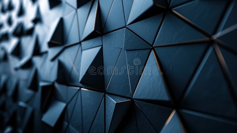 A Wall Texture that Features a 3D Triangle Tile Pattern Stock ...