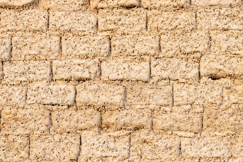 Wall Texture of Old Adobe Bricks Stock Image - Image of grey, natural ...
