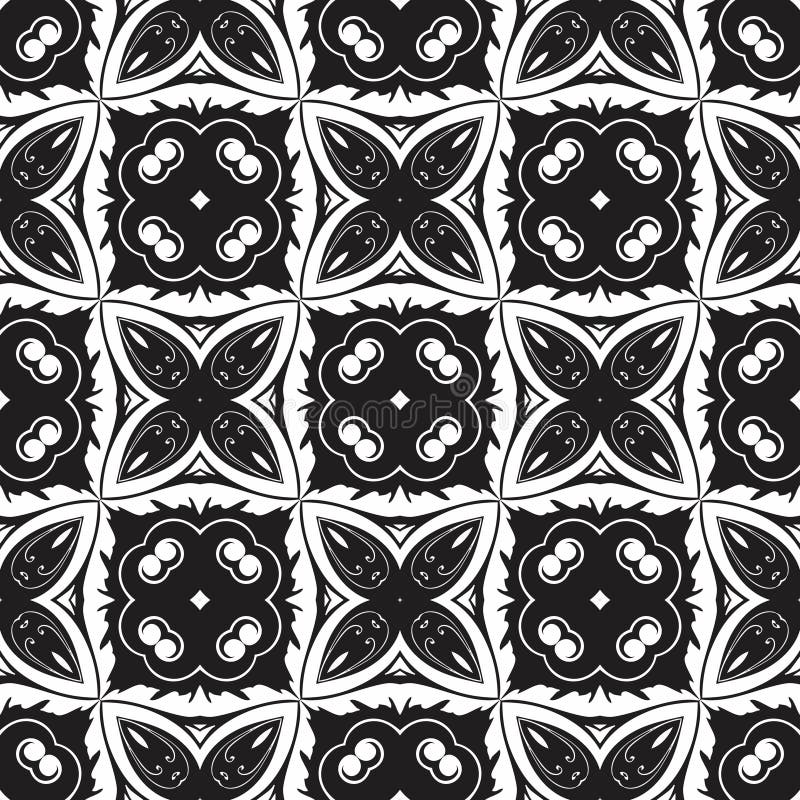 Wall Texture Seamless Vector Pattern. Black and White Pattern Vector ...