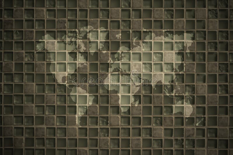 Wall Texture Surface Vintage Style with World Map Stock Photo - Image ...
