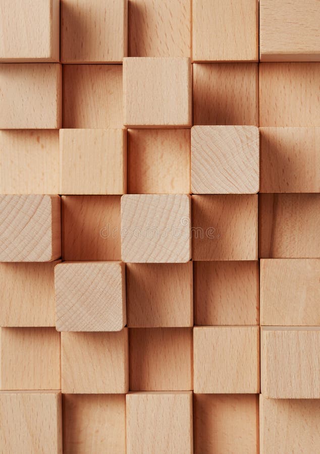 Wall Texture with Wood Blocks Stock Image - Image of hardwood, modern ...