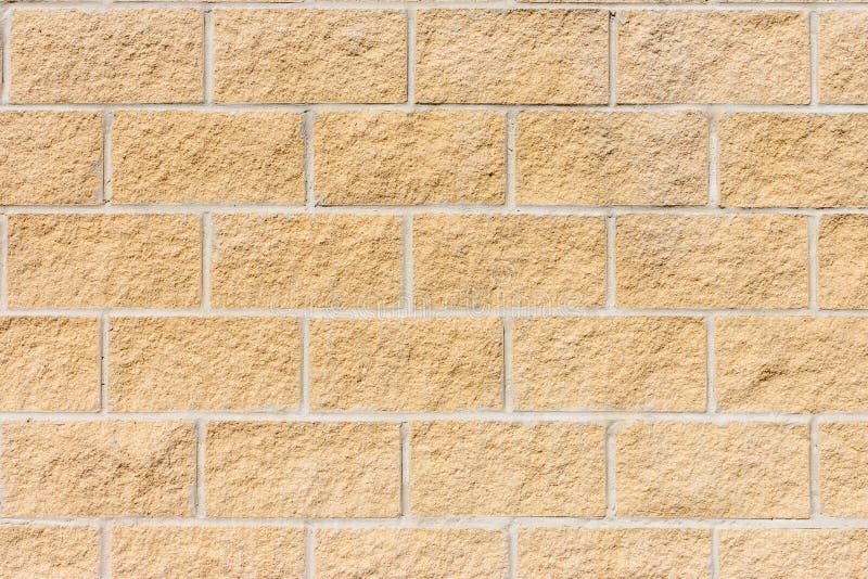 Wall Texture with Yellow Sand Bricks Stock Photo - Image of beige ...
