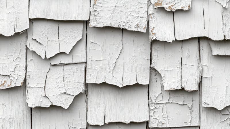 A Wall, Textured and White, Features Peeling Paint in a Layered Design ...
