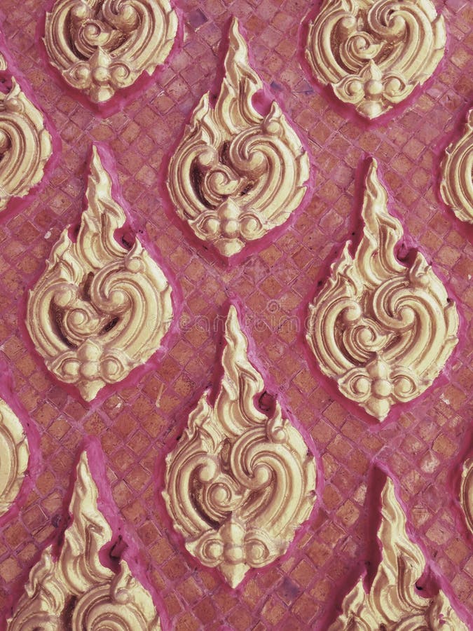 Wall in Thai temple stock image. Image of temple, frame - 47622559