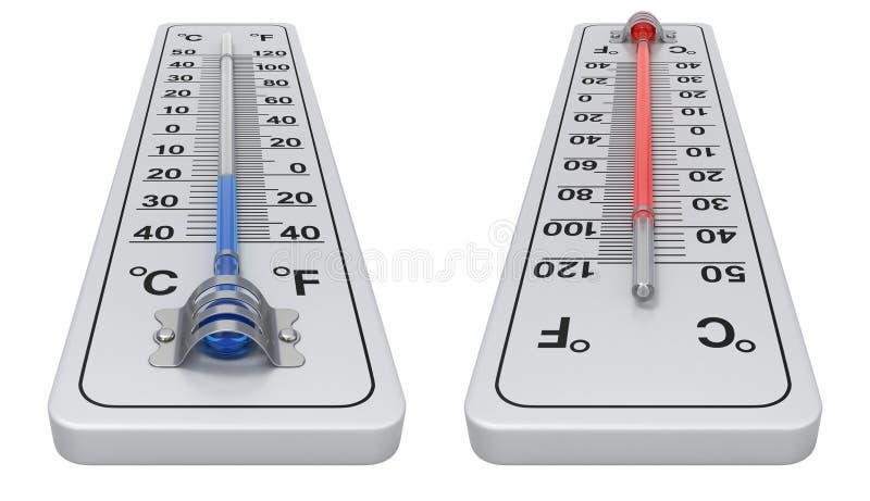 Wall Thermometer with Extreme Temperatures Stock Illustration ...