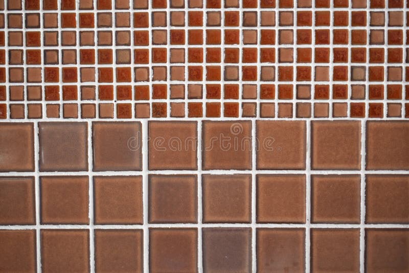 Wall Tile, Close Up Detail in Two Different Sizes Stock Image - Image ...