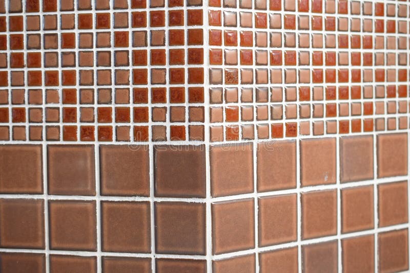 Wall Tile, Close Up Detail in Two Different Sizes Stock Image - Image ...