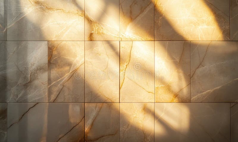 A Wall with a Tile Pattern and a Shadow on it Stock Image - Image of ...
