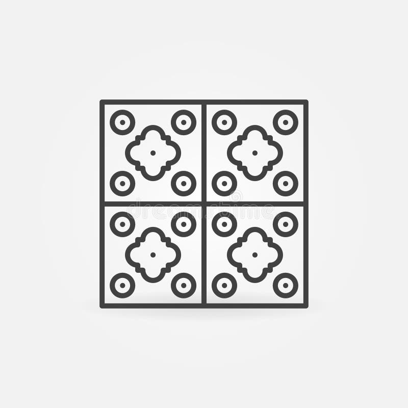 Tile Vector Outline Icons Set - Ceramic Tiles Linear Symbols Stock ...