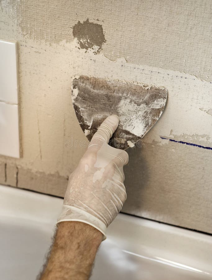 Wall Tiling stock photo. Image of remodel, handyman, focus - 4706848