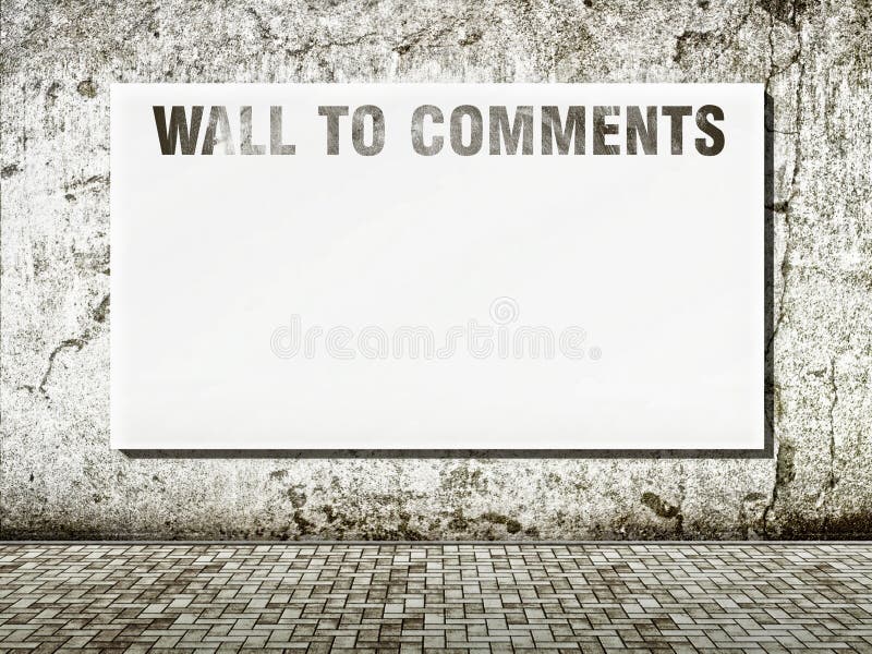 Wall To Comments Space for Text Stock Illustration - Illustration of ...