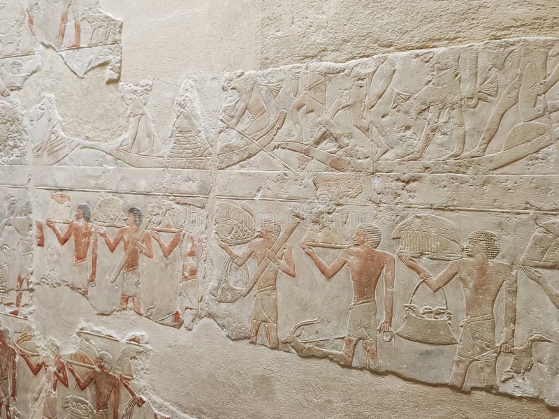 Wall in the Tomb. Pyramid of Djosser Complex Stock Image - Image of ...