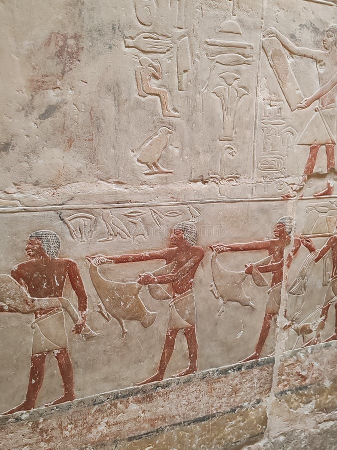 Wall in the Tomb. Pyramid of Djosser Complex Stock Image - Image of ...