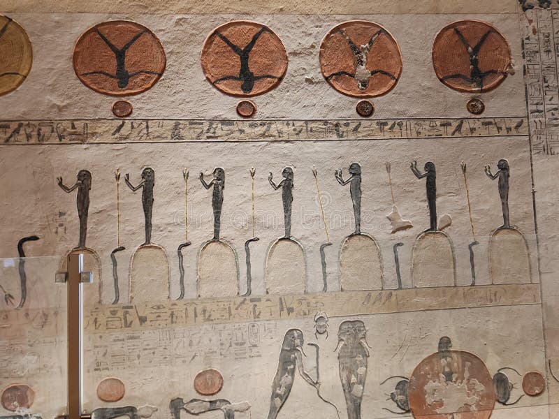 Wall in the Tomb of Ramses IX. KV 6 Editorial Image - Image of tomb ...