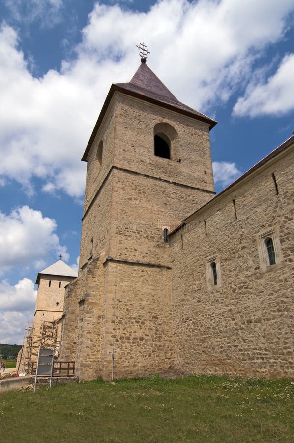 Wall and Tower of Christian Monastery Stock Image - Image of unesco ...