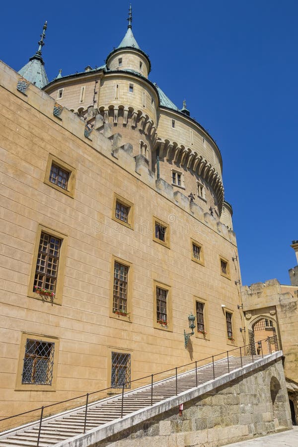 Wall and Towers of the Historic Castle in Bojnice Stock Image - Image ...
