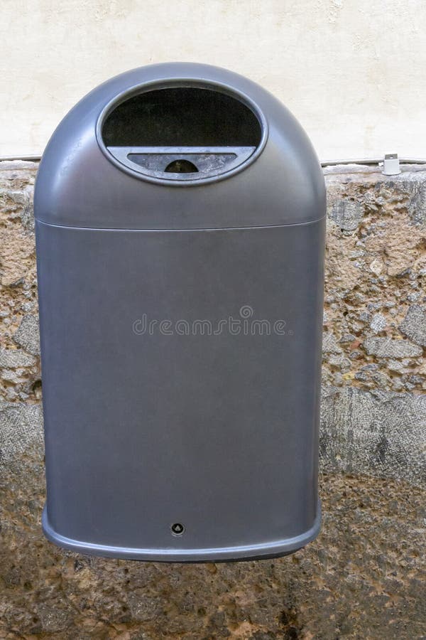 Wall with trash can stock photo. Image of management - 230954466