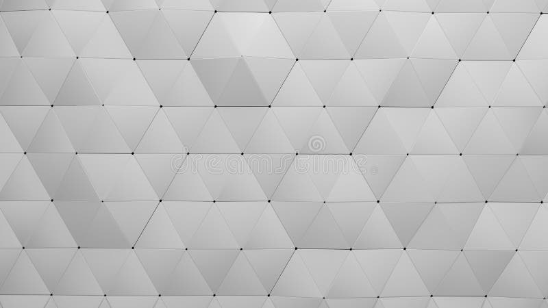 Wall of Triangle-Shaped Tiles Arranged 3d Illustration Stock ...