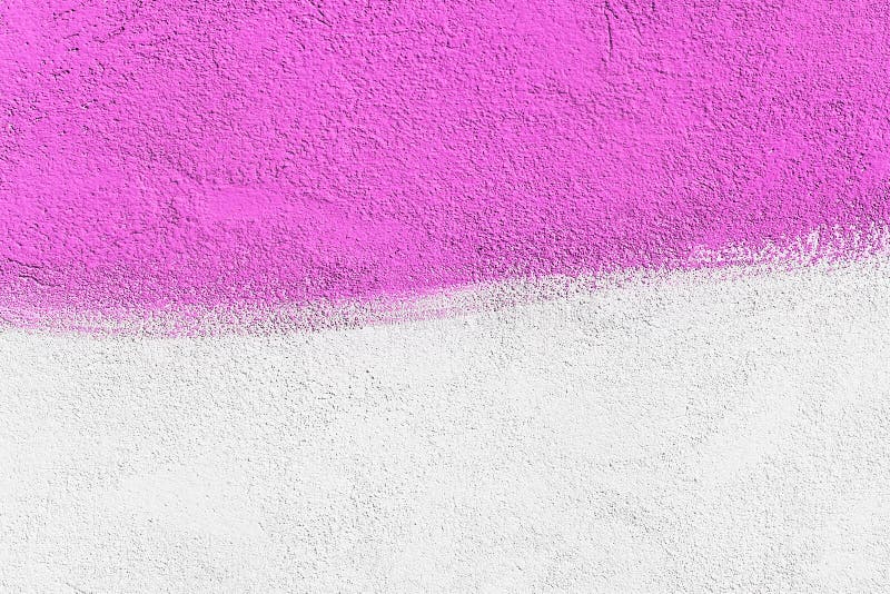 Wall Two Tone Colors: Pink Purple and White Paint on Concrete Surface ...