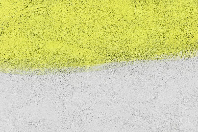 Wall Two Tone Colors: Yellow and White Paint on Concrete Surface Design ...
