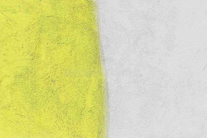 Wall Two Tone Colors: Yellow and White Paint on Concrete Surface Design ...