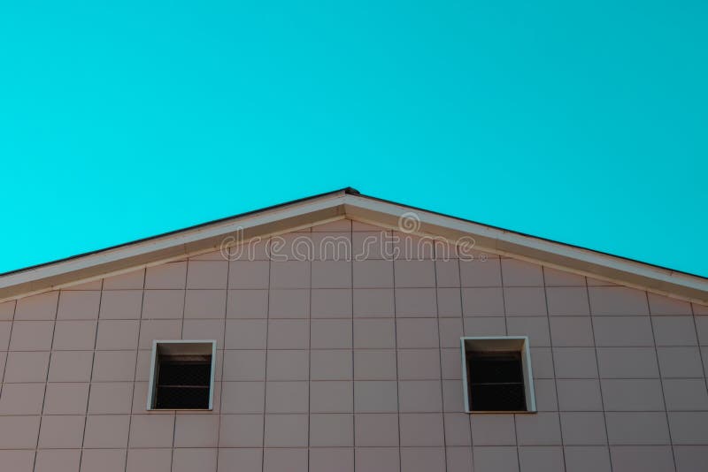 Wall with two windows stock photo. Image of design, urban - 144339842