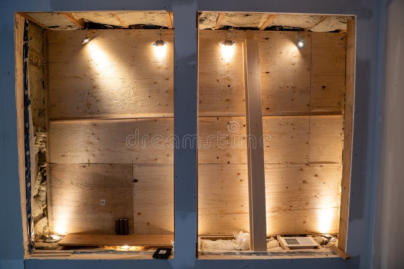 Wall Under Renovation in a House Construction Project Stock Image ...