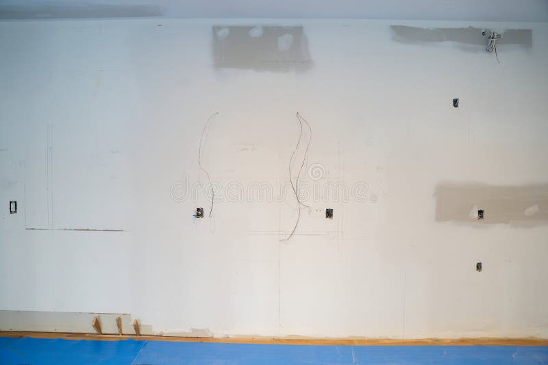 Wall Under Renovation in a House Construction Project Stock Photo ...