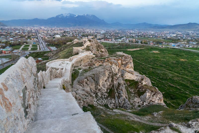 Wall of Van Castle on Sunset. Turkey Stock Photo - Image of ancient ...