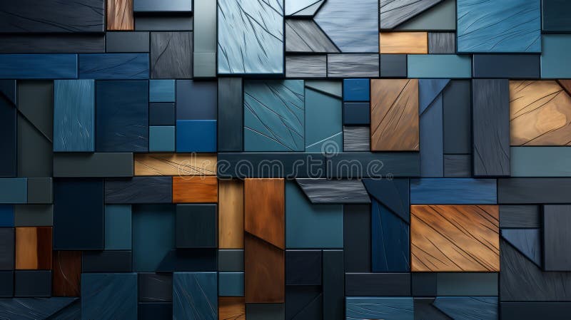A Wall of Various Colored Squares Stock Illustration - Illustration of ...