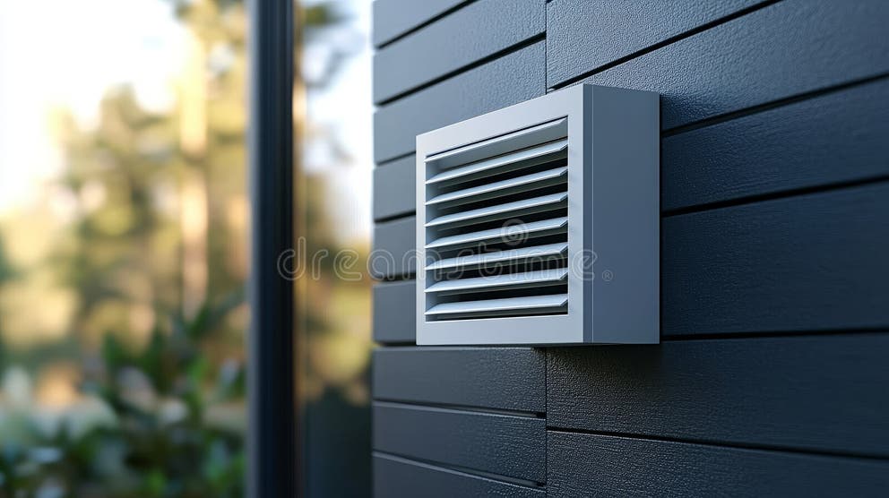 Wall Vent on Modern Exterior for Air Circulation. Stock Photo - Image ...