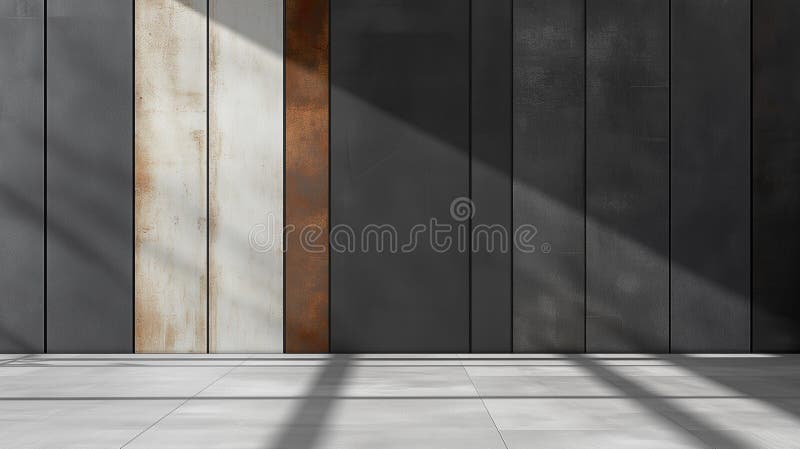 A Wall with Vertical Panels of Varying Colors Stock Illustration ...