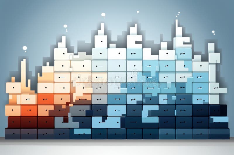 A Wall Walling ,flat Animation for Textbook, Colors Shades of Light ...