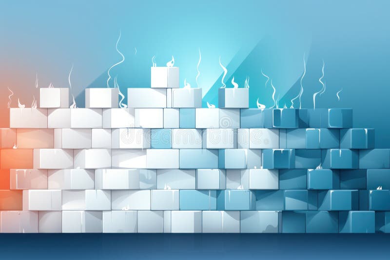 A Wall Walling ,flat Animation for Textbook, Colors Shades of Light ...