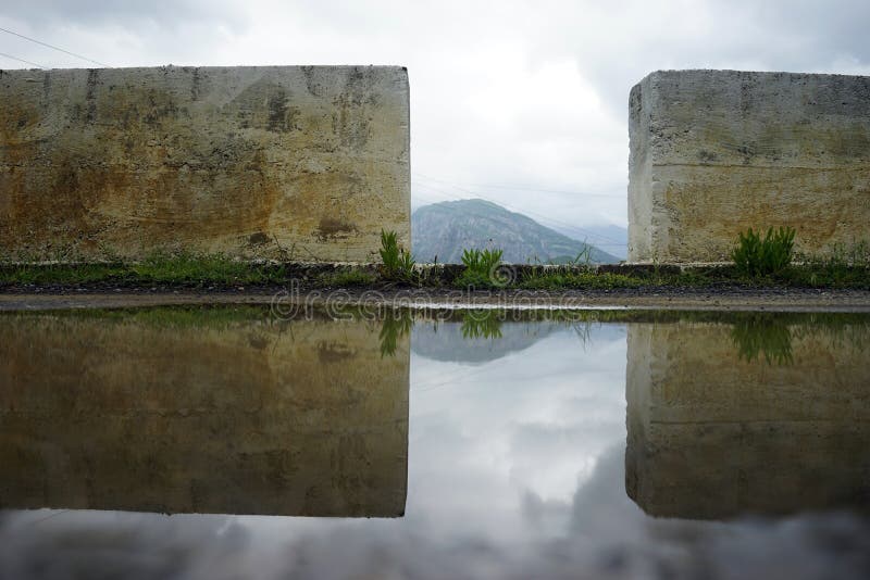 Wall, water and reflection stock photo. Image of water - 151269546
