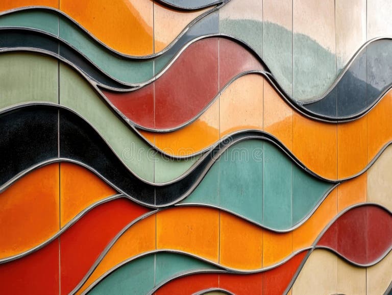 Wall with wave pattern stock photo. Image of texture - 380352632