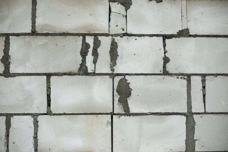 Wall of White Blocks. Cement and Brick Stock Image - Image of english ...