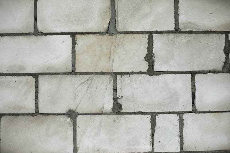 Wall of White Blocks. Cement and Brick Stock Image - Image of english ...