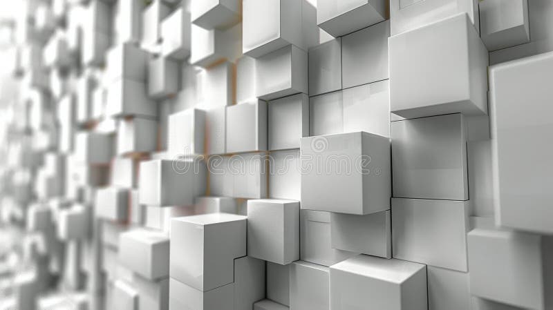 Wall of White Cubes stock image. Image of visual, display - 316659217