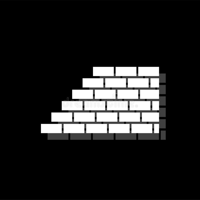 Wall icon flat stock vector. Illustration of brick, object - 149231846