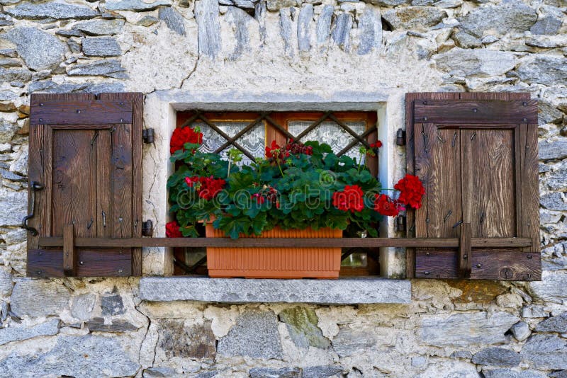 Wall, Window, Flower, Facade Stock Image - Image of window, flower ...