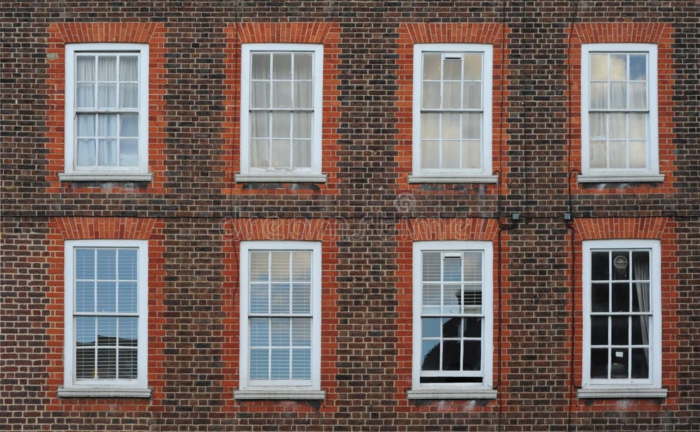 Wall with windows stock image. Image of house, wall, architecture ...