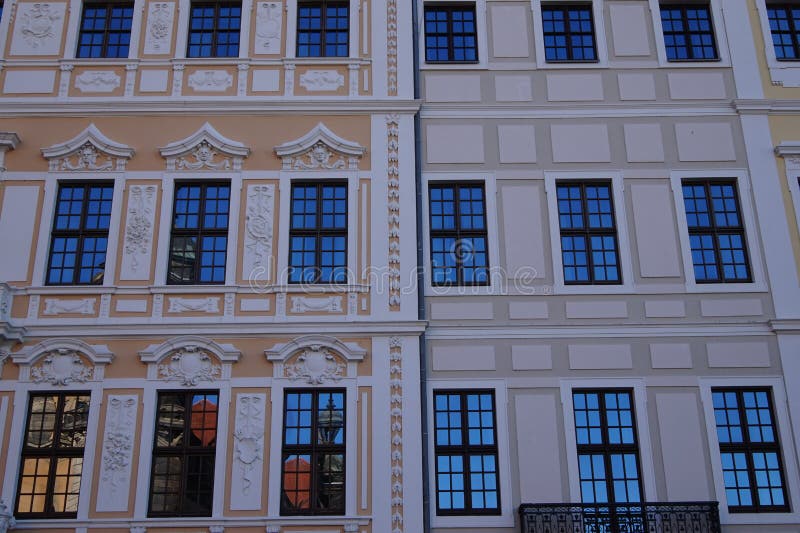 Wall with windows stock photo. Image of building, windows - 139570638