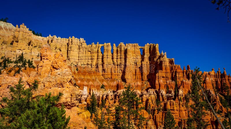 Wall of Windows in Bryce Amphitheater Stock Image - Image of nature ...