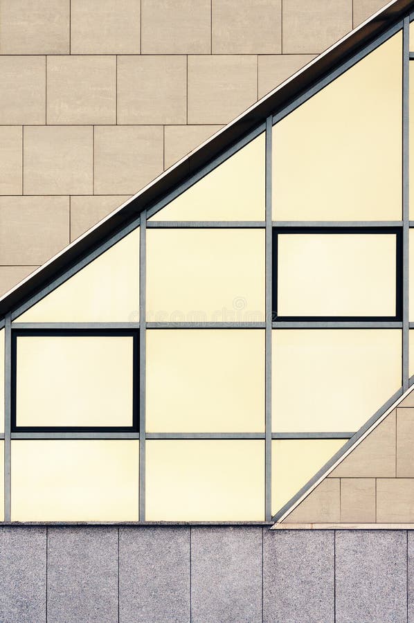 Wall with Windows of a Modern Building Stock Image - Image of pattern ...