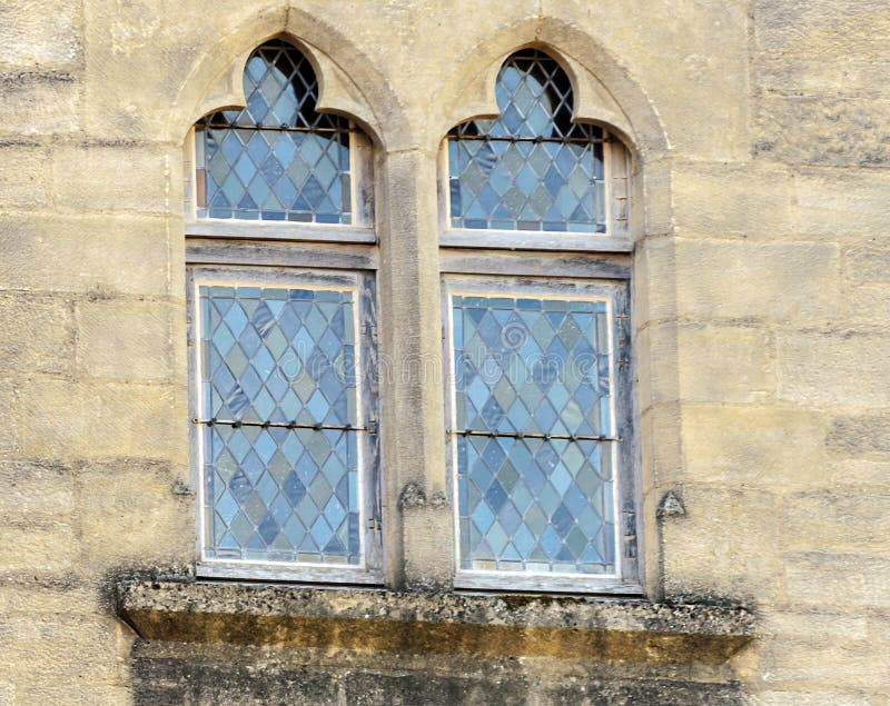 Wall with windows stock photo. Image of france, decoration - 215449820