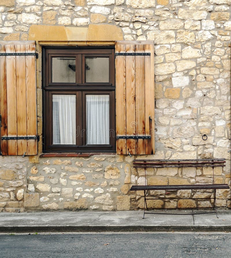 Wall with windows stock photo. Image of classic, france - 215450264